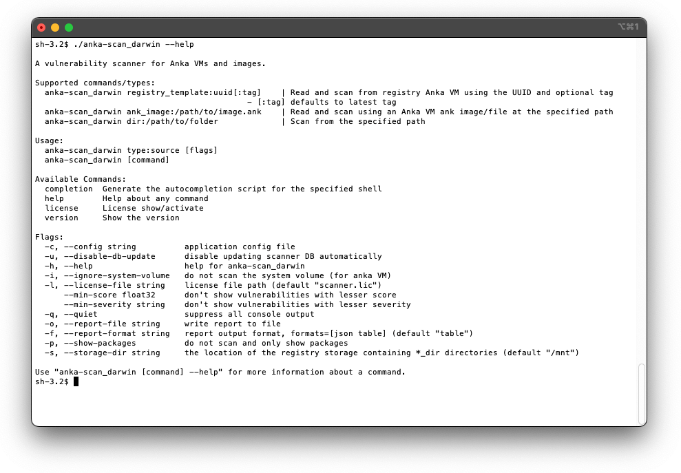 Security vulnerability scanning with Anka Scan - Veertu